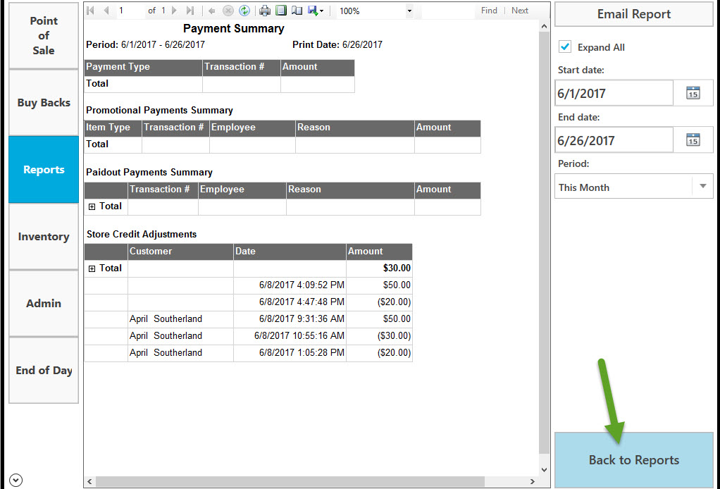 How to create Payment Summary report – ROIPOS.com