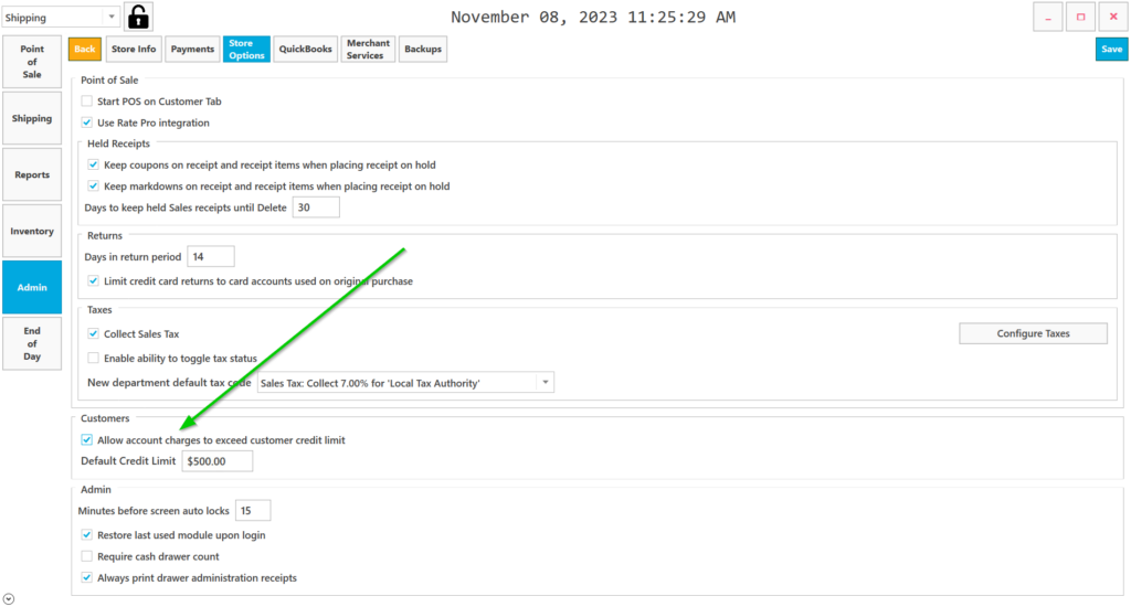 How to set Client Default Credit Limit – ROIPOS.com