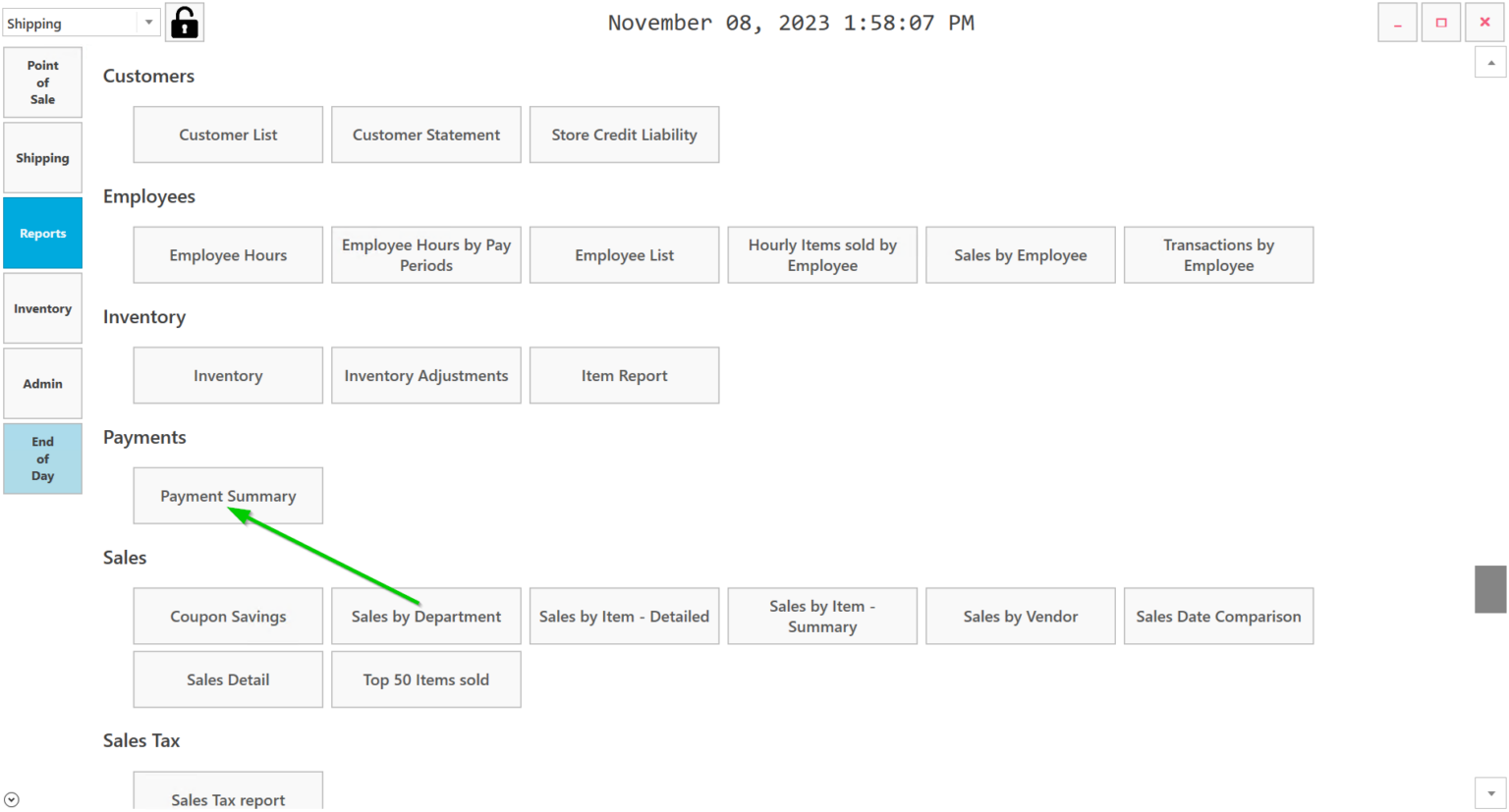 How to create Payment Summary report – ROIPOS.com