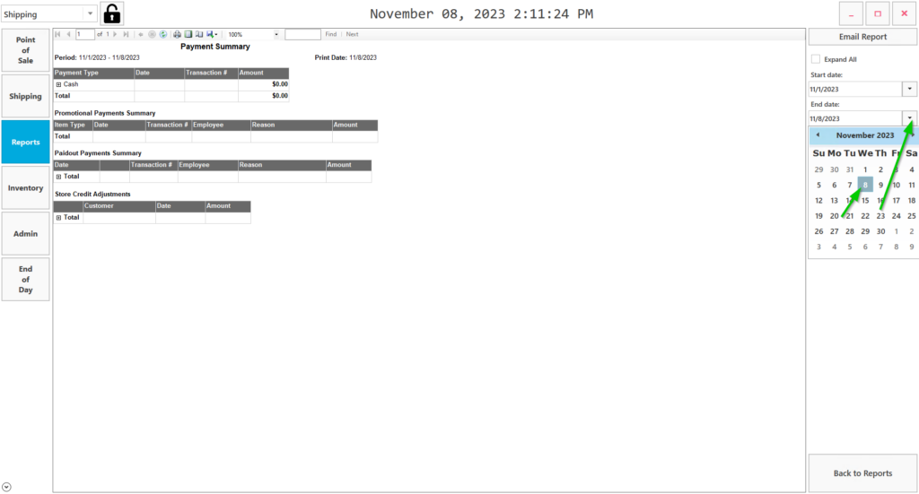 How to create Payment Summary report – ROIPOS.com