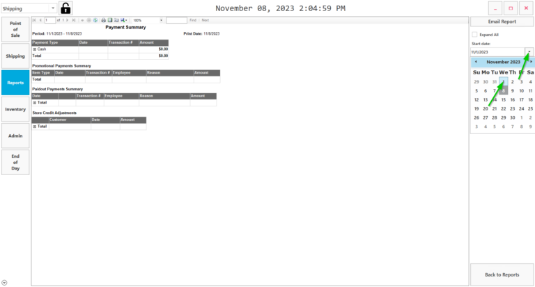 How to create Payment Summary report – ROIPOS.com