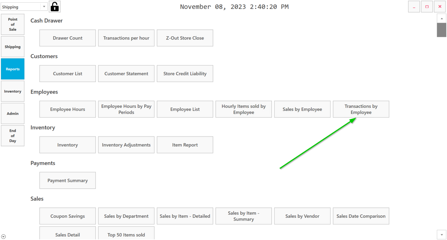 How to create Transactions by Employee report – ROIPOS.com