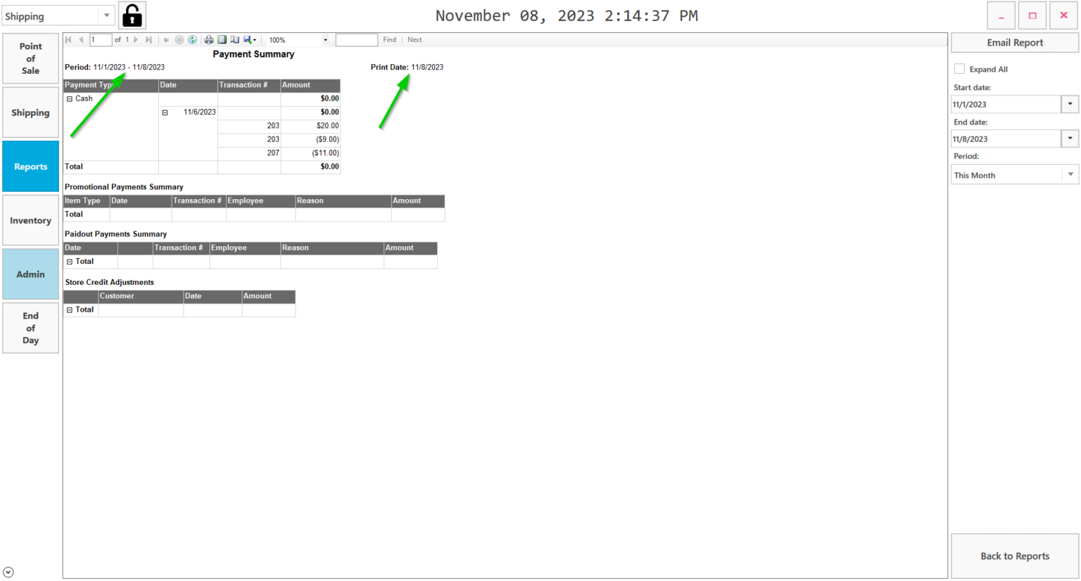 How to create Payment Summary report – ROIPOS.com