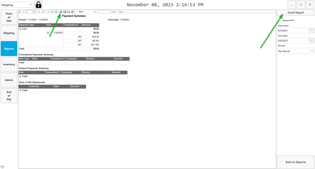 How to create Payment Summary report – ROIPOS.com