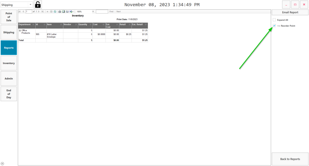 How to create Stock Inventory report – ROIPOS.com